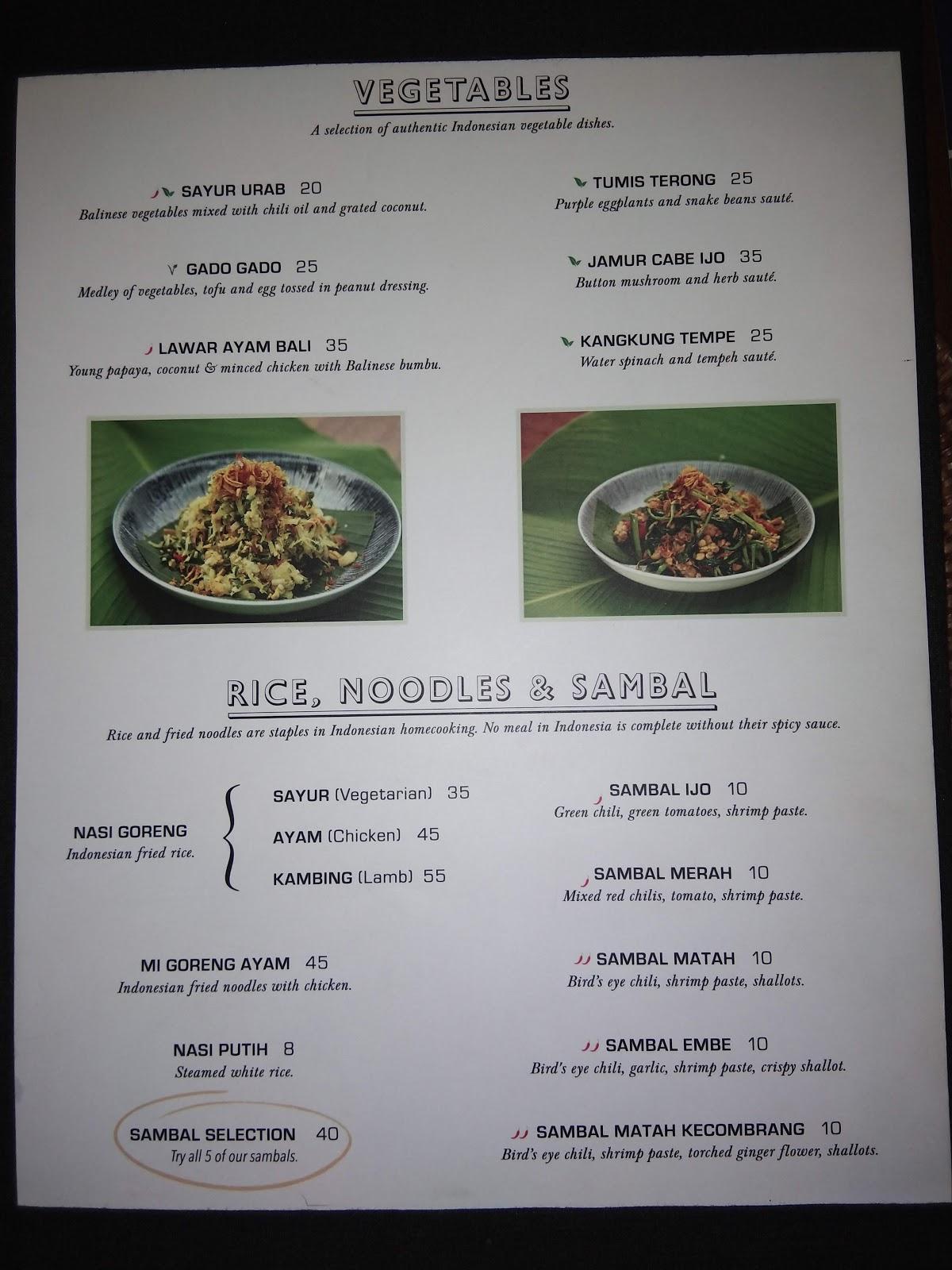 Menu at KALAMANSI - BALINESE - INDONESIAN RESTAURANT, Batubulan