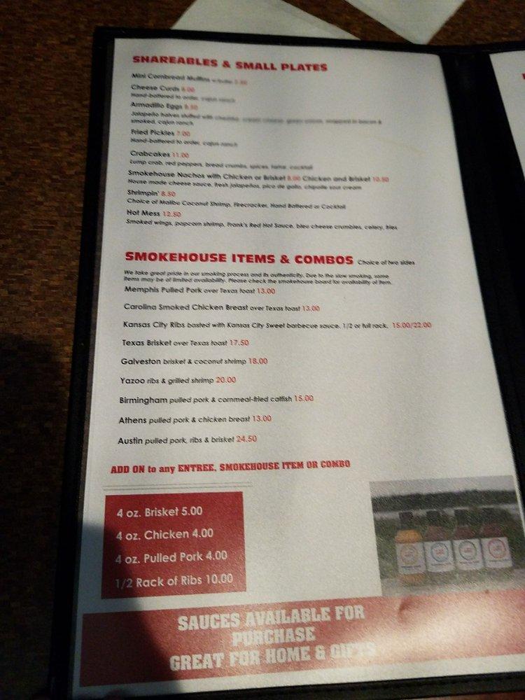 Menu at North and South Seafood & Smokehouse pub & bar, DeForest