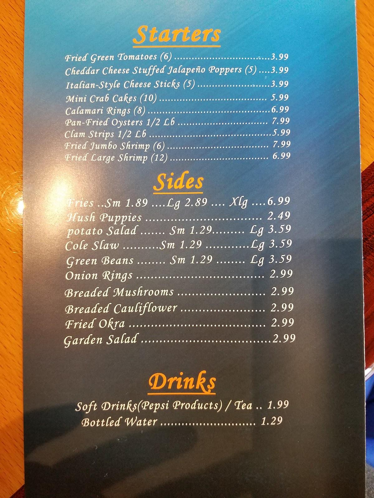 Menu at Sharks Seafood restaurant, Louisville, Breckenridge Ln Suite 101
