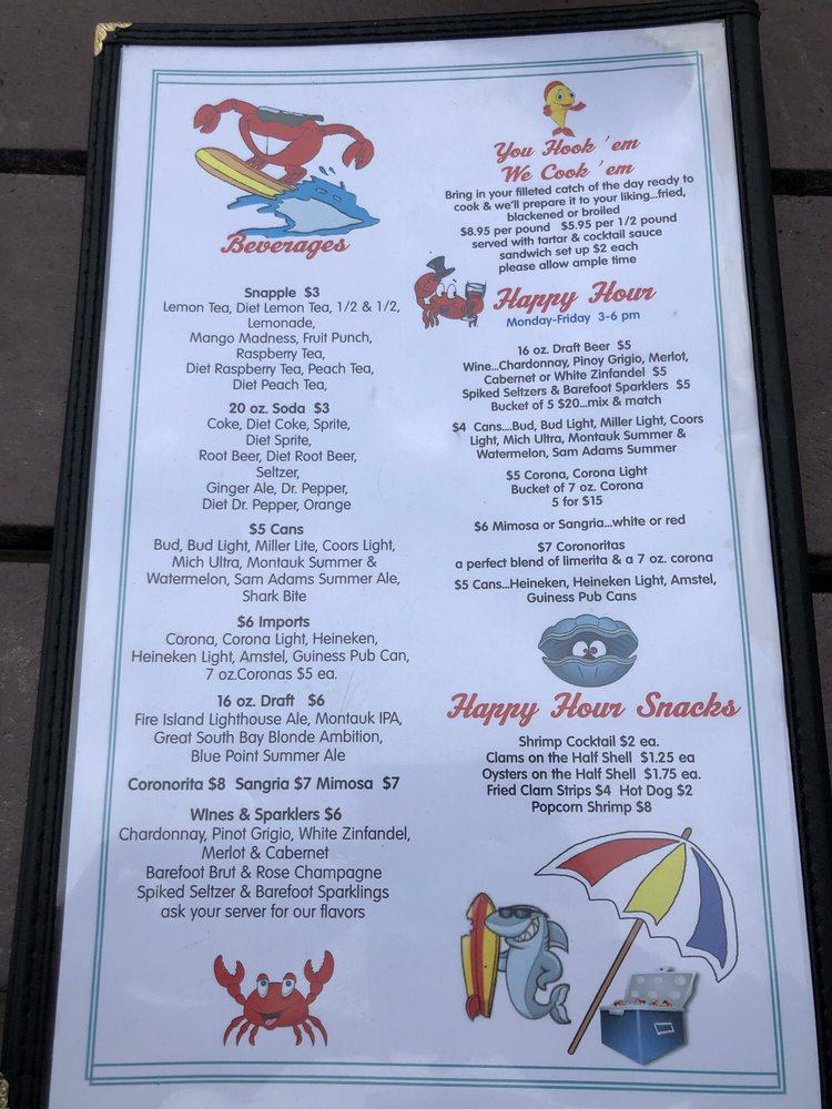 Menu at Crabby Amy's, restaurant, Seaford