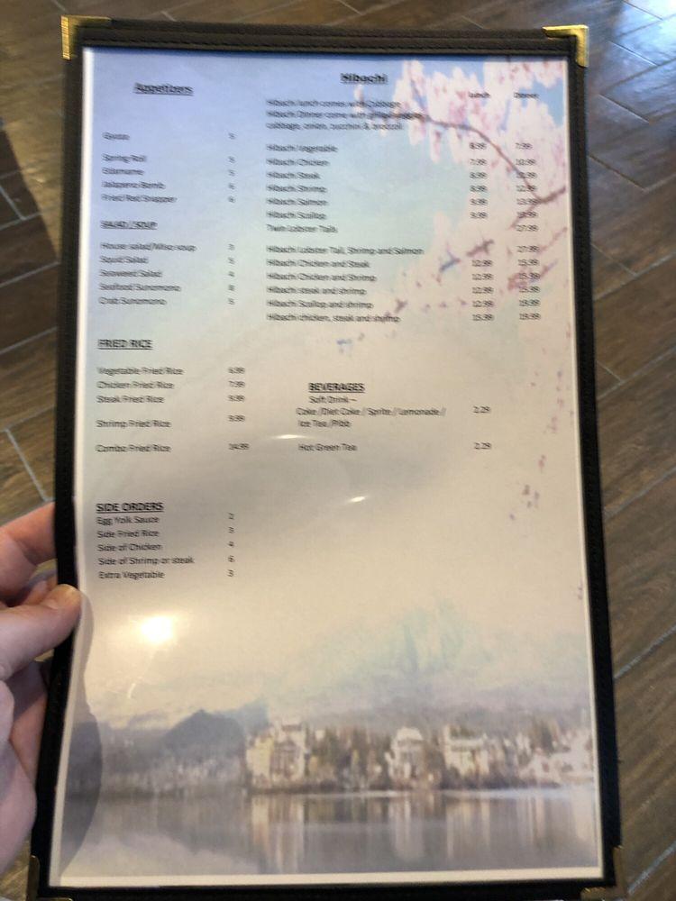 Menu at Fuji Sushi Hibachi Express restaurant, Carmel