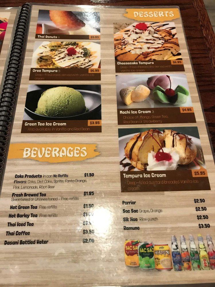 Menu at Mangetsu restaurant, Melbourne