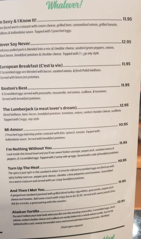 Menu at Comfi of Belmar restaurant, Belmar