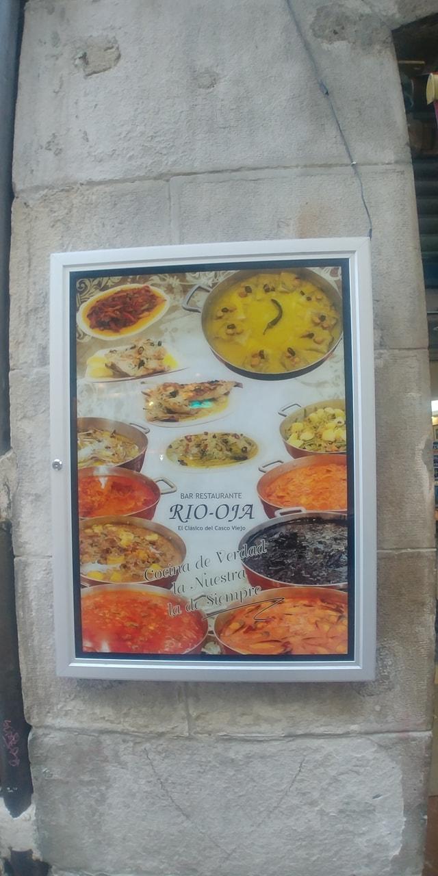 Menu at Rio-Oja Restaurant, Bilbao