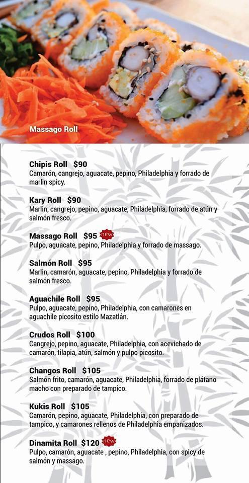Menu at Sushi Fussion Plaza Hidalgo restaurant, Ensenada, Calle Cuarta ...