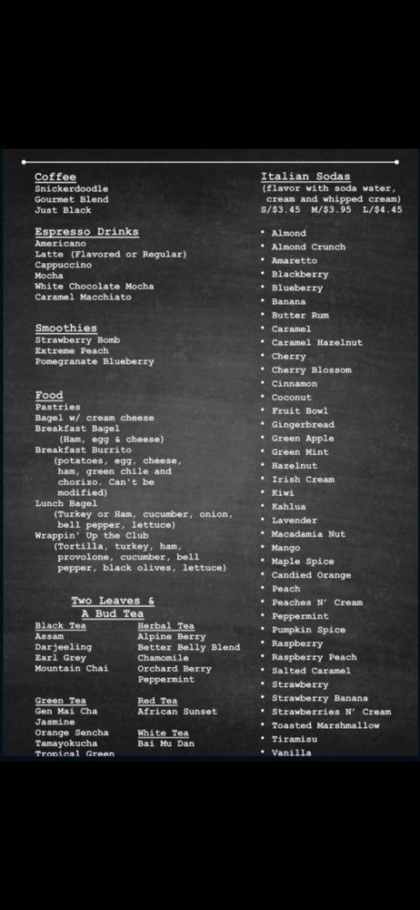 Menu at Kataluma Chai, Broomfield