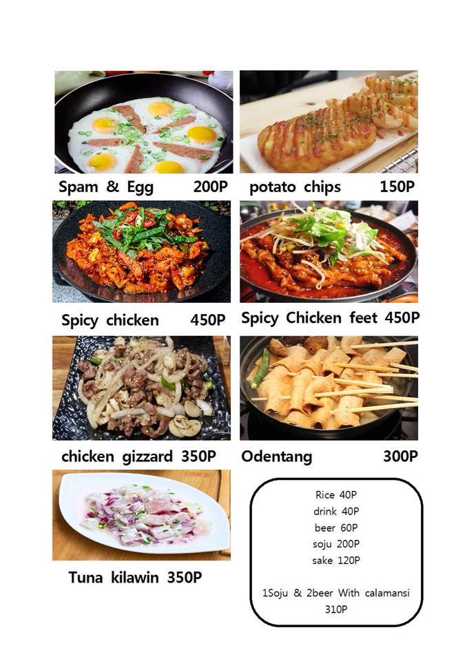 Menu at Kenzo baguio restaurant, Baguio