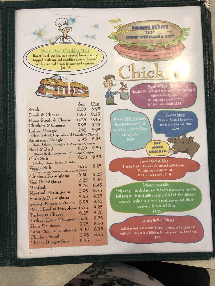 Menu at Merk's Place pizzeria, Farmville, W 3rd St