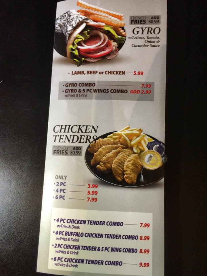 Menu at Wild Wing Station restaurant, Mobile, Government St J