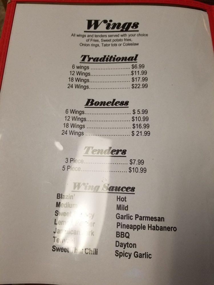 Menu at The Place To Go restaurant, Pahrump
