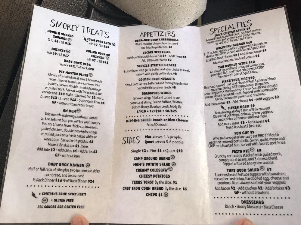 Menu at Whatcha Smokin BBQ & Brew, Luther