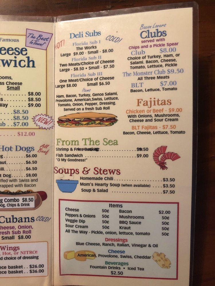 Menu at Boiler Room Bar & Grill, Bradenton
