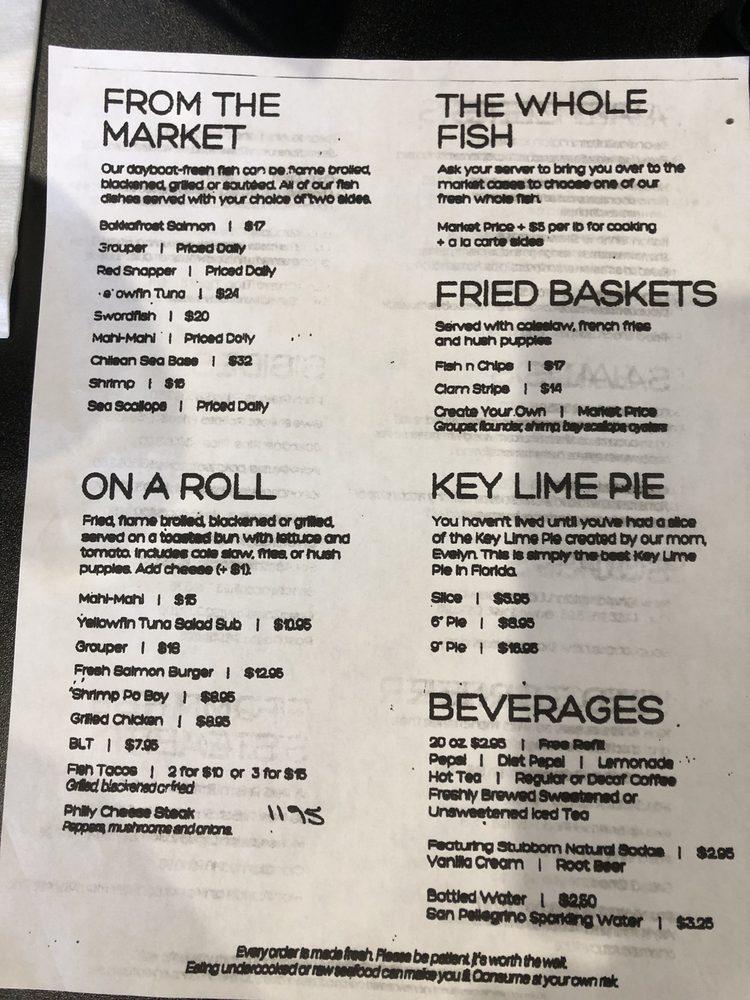 Menu at Lighthouse Seafood Market & Cafe, Lake Mary, 101 N Country Club Rd