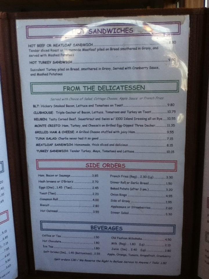 Carta del restaurante Totem Family Dining, Everett