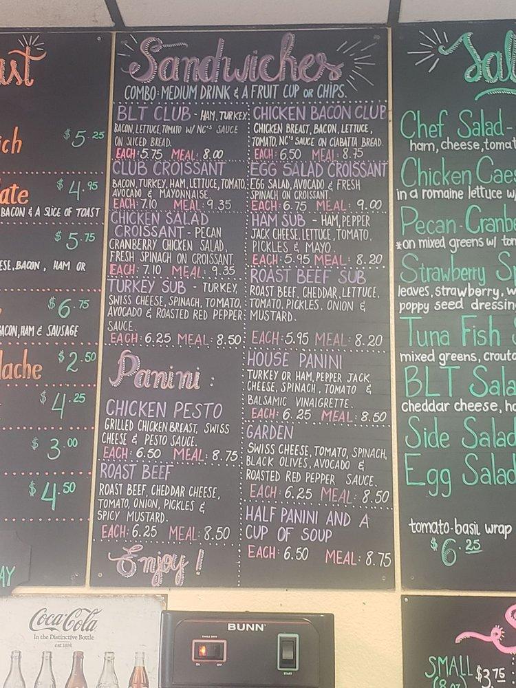 Menu at Nueces Cafe, Robstown