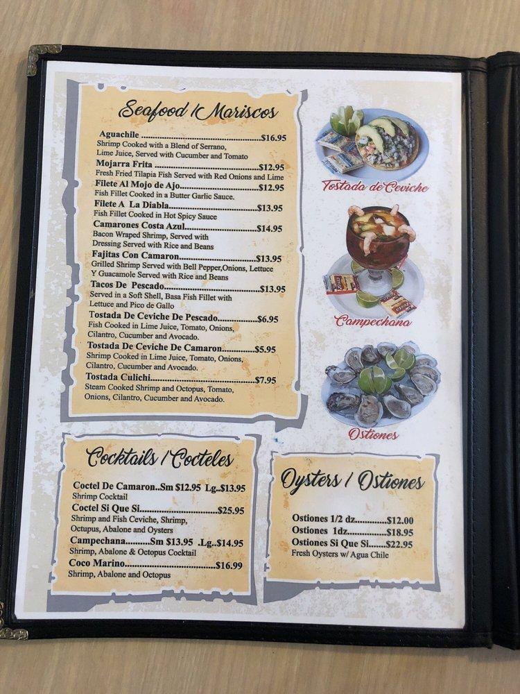Menu at Los arcos restaurant, San Bernardino, 934 E Highland Ave