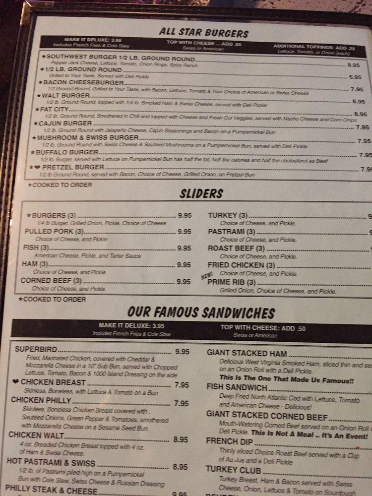 Menu at Wheat & Rye Steak House pub & bar, Allen Park, Allen Rd