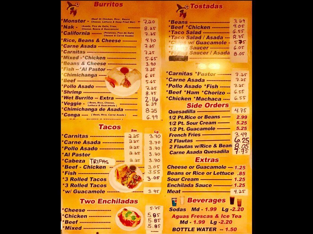 Menu at Los Jilberto's Taco Shop Borrego Springs restaurant, Borrego ...