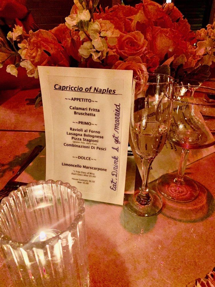 Menu at Capriccio of Naples Italian Restaurant, Naples