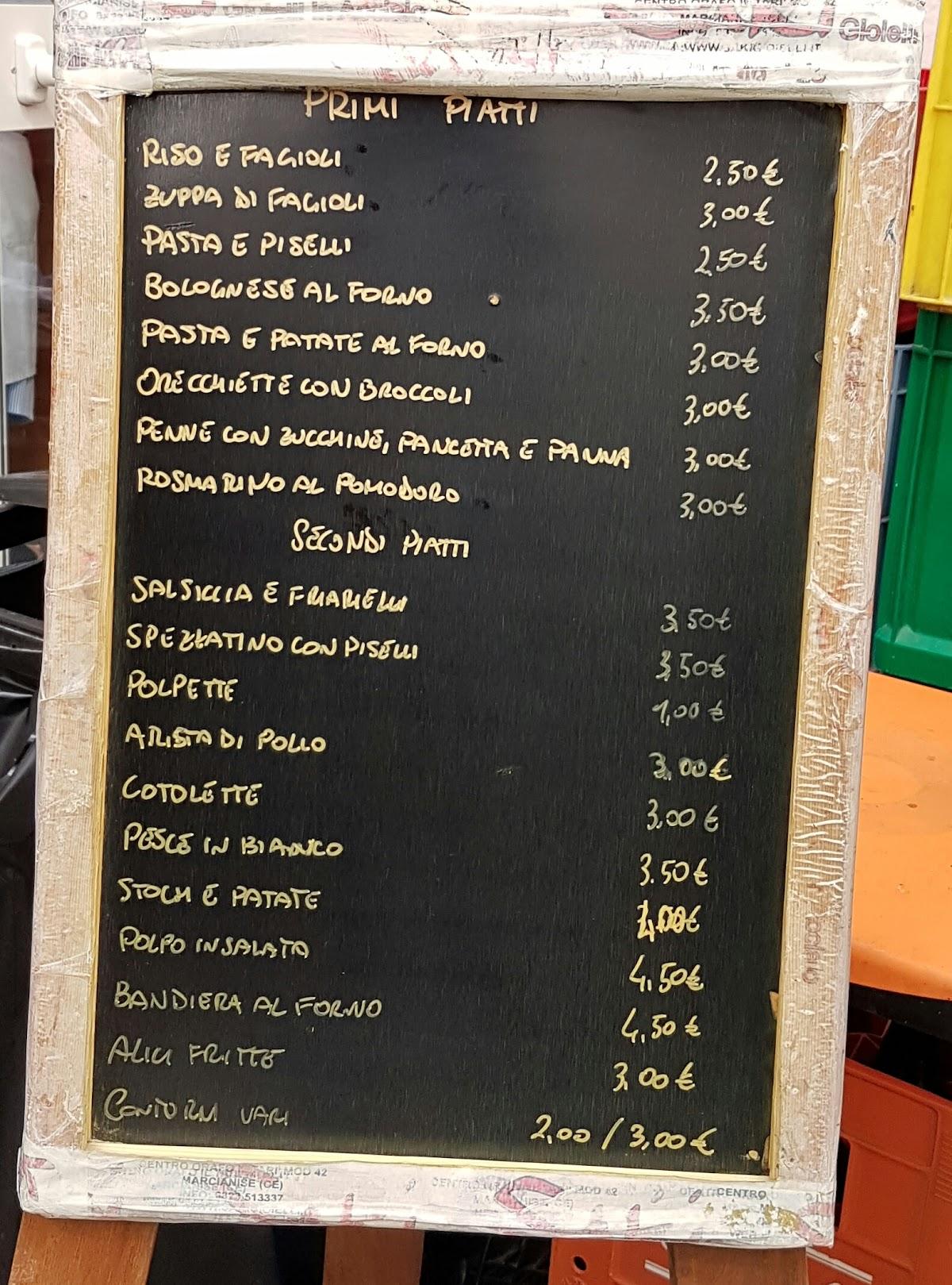 Menu at Cibi Cotti restaurant, Naples