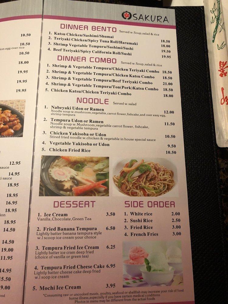 Menu at Sakura Sushi & Grill restaurant, Hilo, 200 Kanoelehua Ave