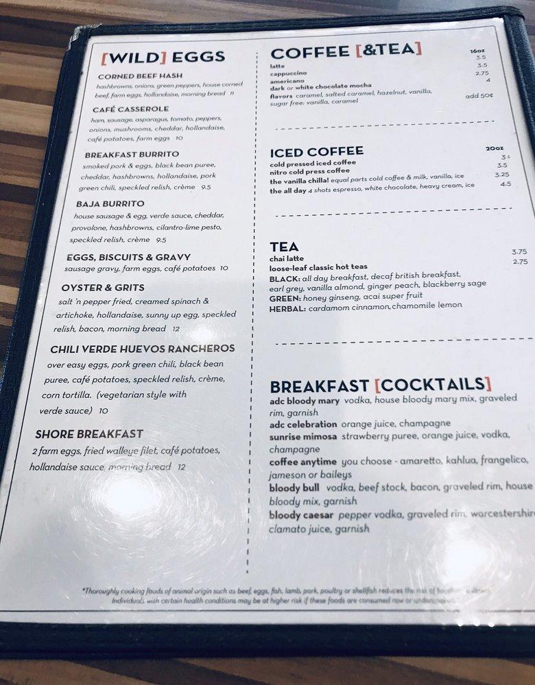 Menu at All Day Café cafe, Sioux Falls