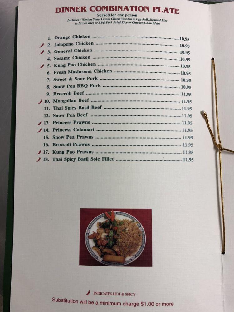 Menu at Rice Express restaurant, Folsom