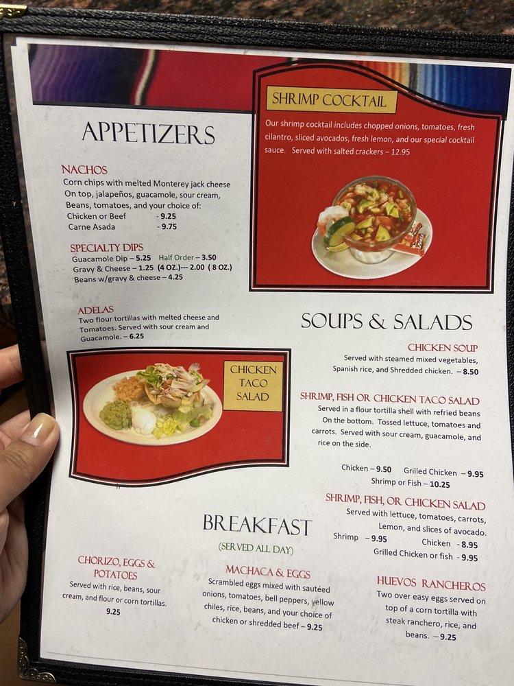 Menu at Casa Flores Restaurant, Stockton, 201 E Weber Ave