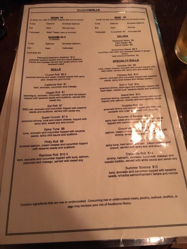 Carta de Oak Barrel Tavern, Charleston, 825 Savannah Hwy
