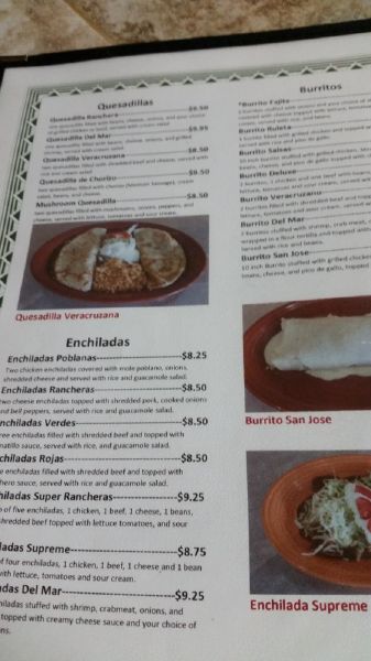 Menu at El Montes restaurant, Waldorf