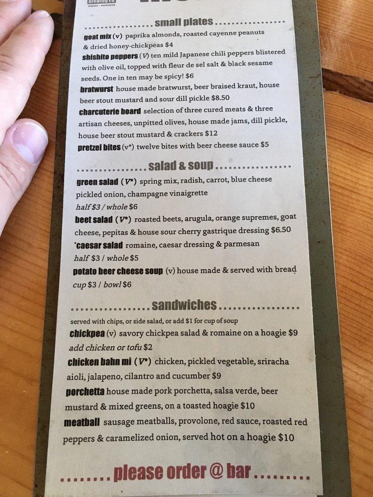 Menu at Iron Goat Brewing pizzeria, Spokane, W 2nd Ave