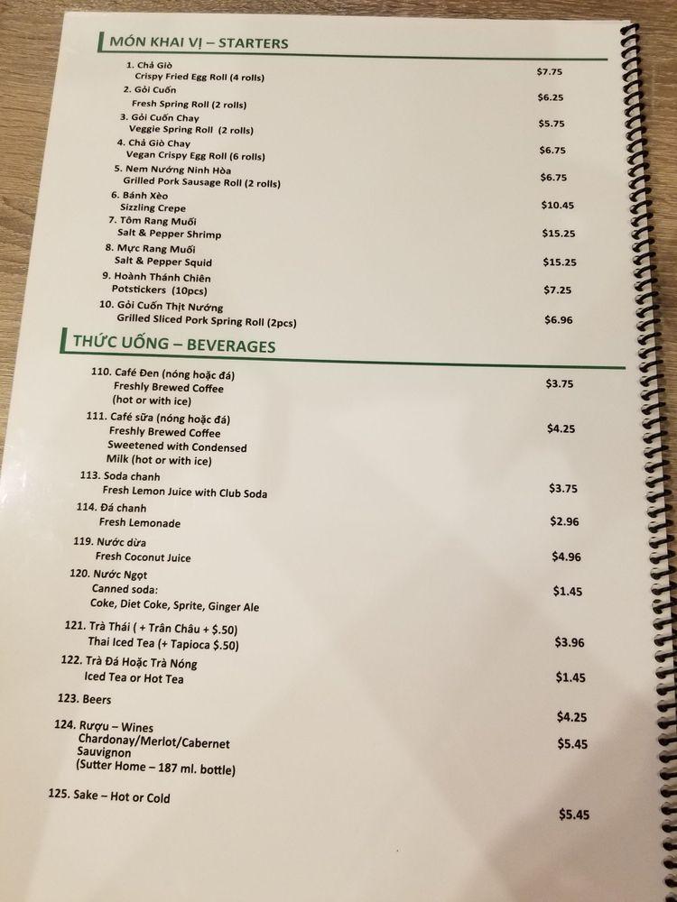 Menu at Pho Saigon 8 restaurant, Las Vegas, 45 E Silverado Ranch Blvd ...