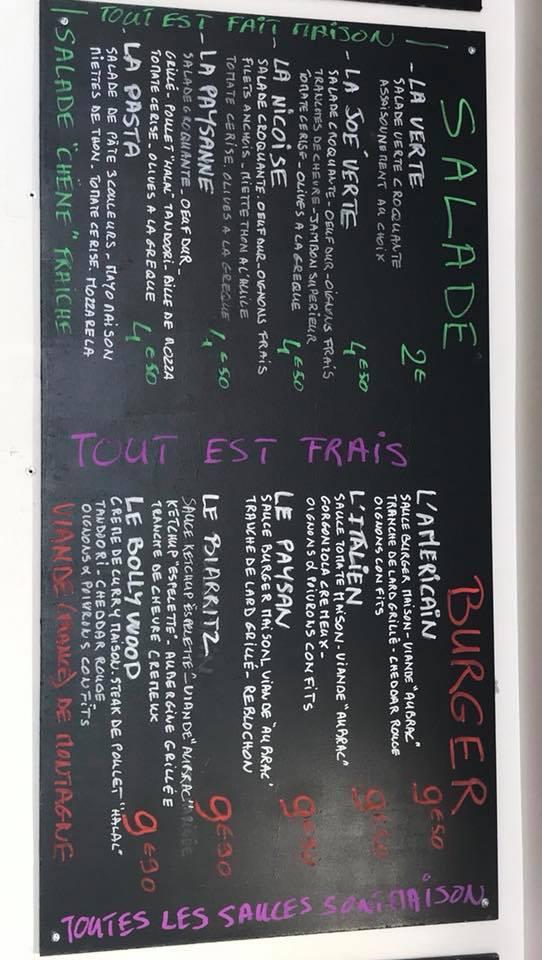 Menu at Chez JOE Pizza&Burger restaurant, Lunel