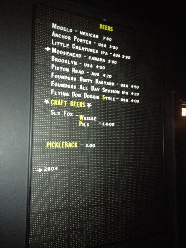 Menu at Dusk Til Pawn pub & bar, Manchester