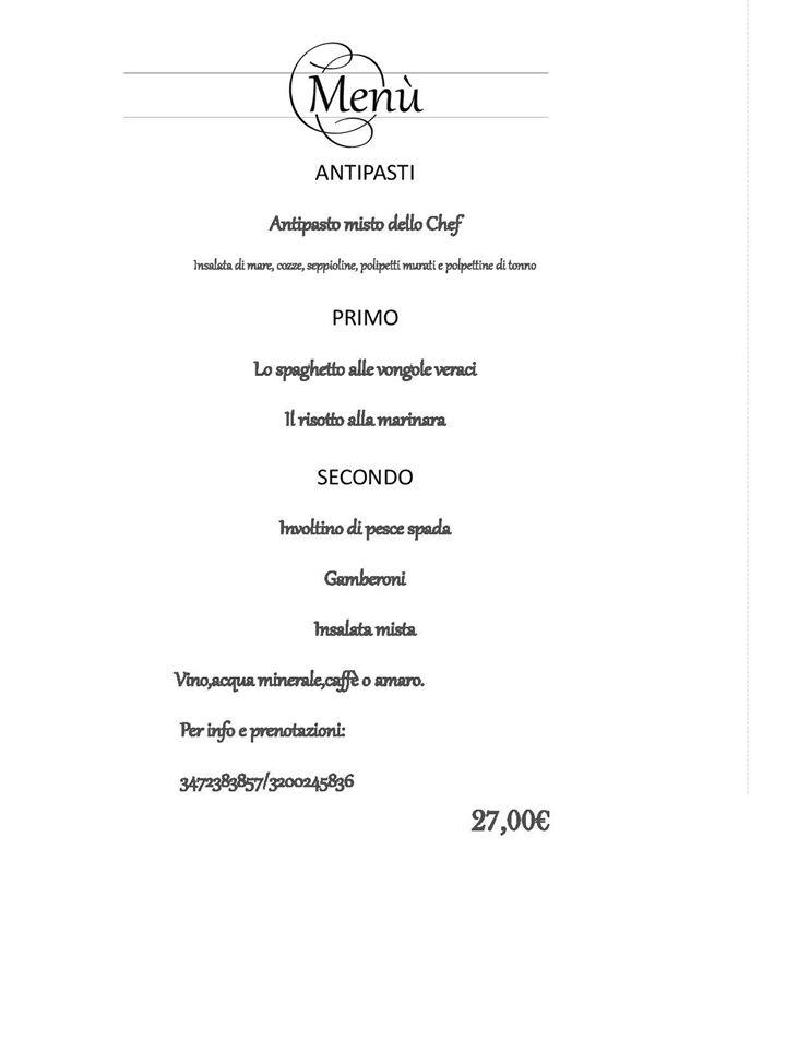 Menu da Molo Arenella Lounge Restaurant, Palermo