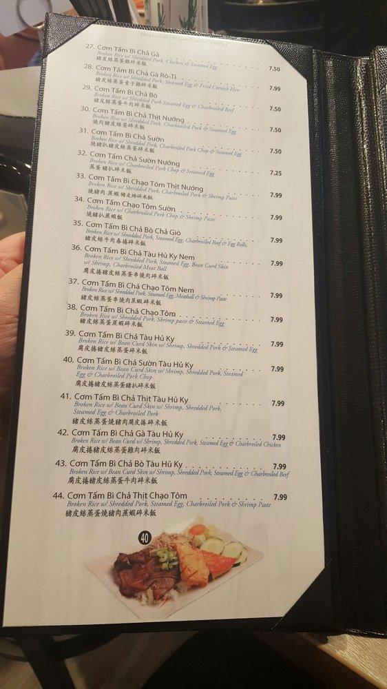 Menu at Com Tam Kieu (Cơm Tấm Kiều) restaurant, Rosemead, Valley Blvd ...