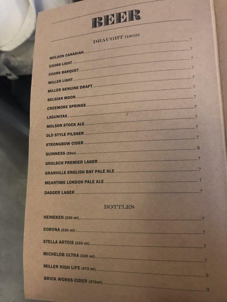 Menu at The Fortunate Fox pub & bar, Toronto