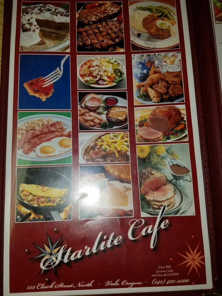 Menu at Starlite Cafe, Vale, 152 Clark St N