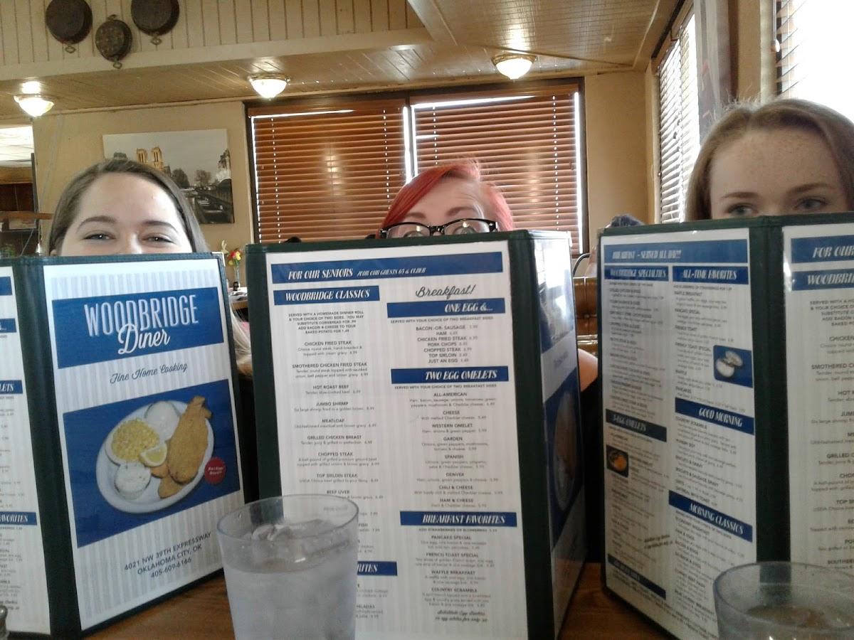 Menu at Woodbridge Restaurant, Oklahoma City, NW 39th St