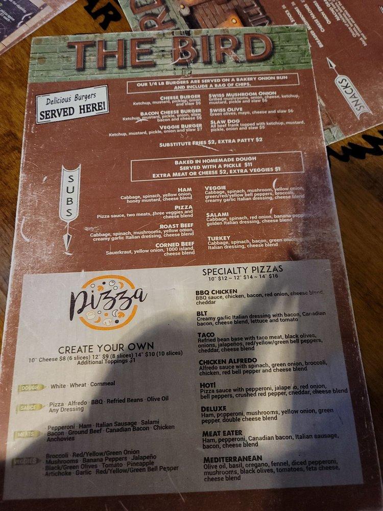Menu at Bird Bar & Grill, Mount Pleasant