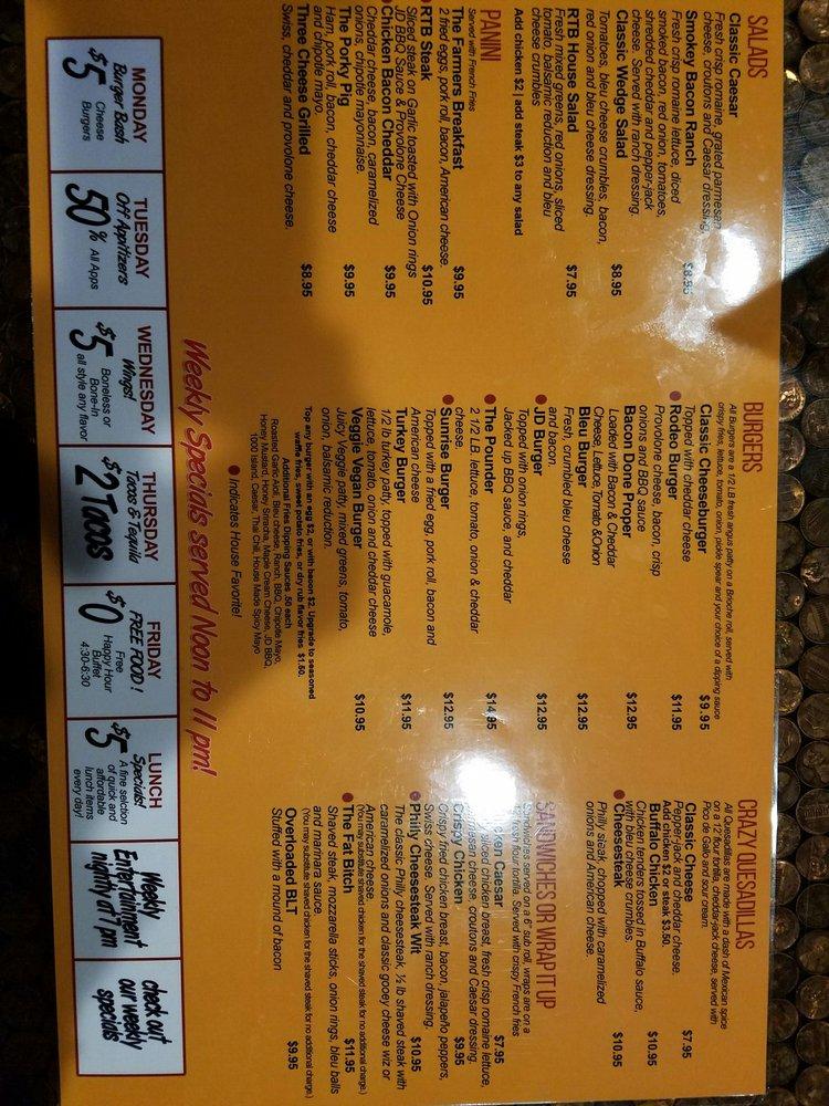 Menu at Raise The Bar Lounge, South Amboy
