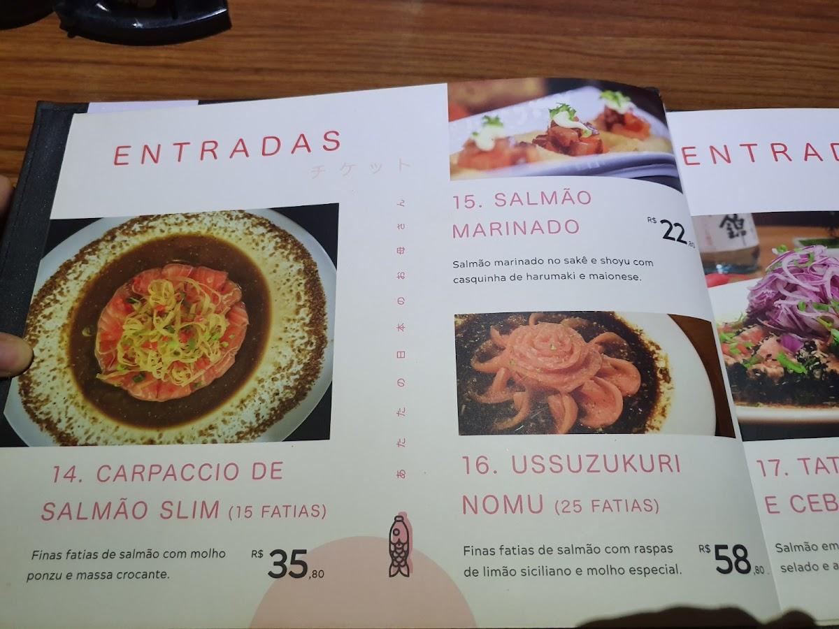 Carta del restaurante NOMU Japanese Cuisine, João Pessoa, Av. Índio ...