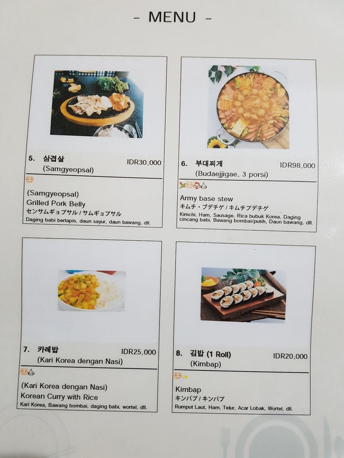 Menu at K'kini Korean & Indonesian Restoran restaurant, Kembuan