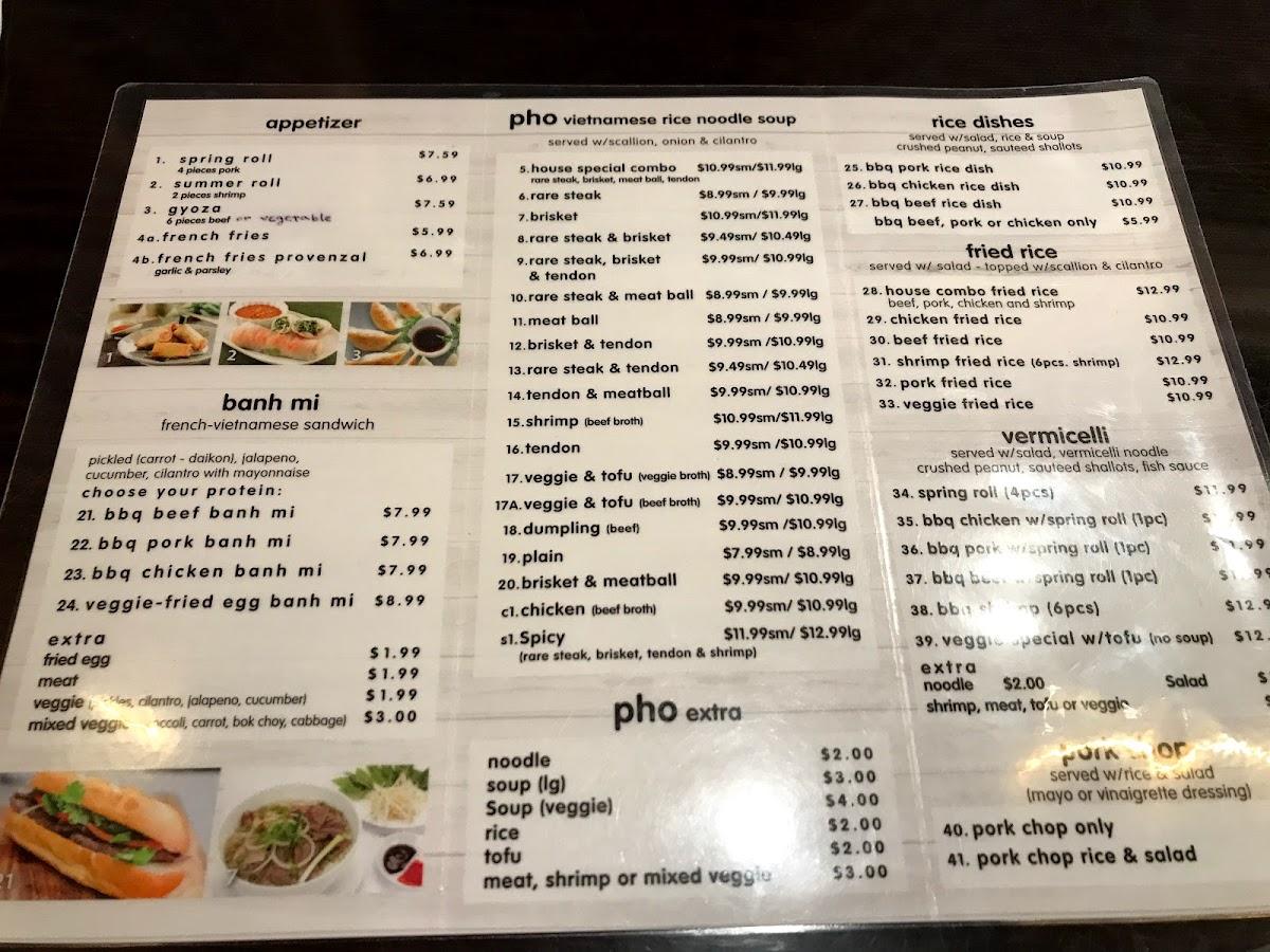 Menu at PHỚ Chè Flushing restaurant, New York City