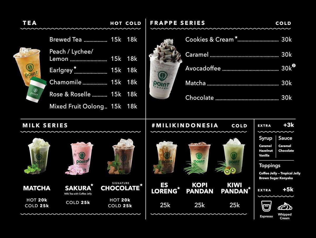 Carta de Point Coffee, Surabaya, Jl. Basuki Rahmat No.88-92