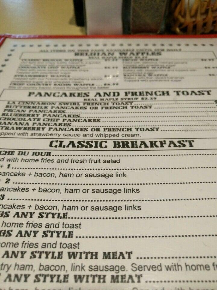 Menu at Sunset Grill restaurant, Ithaca