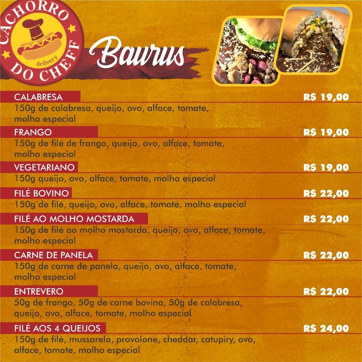 Menu em Cachorro do Cheff pub & Bar, Rio Grande