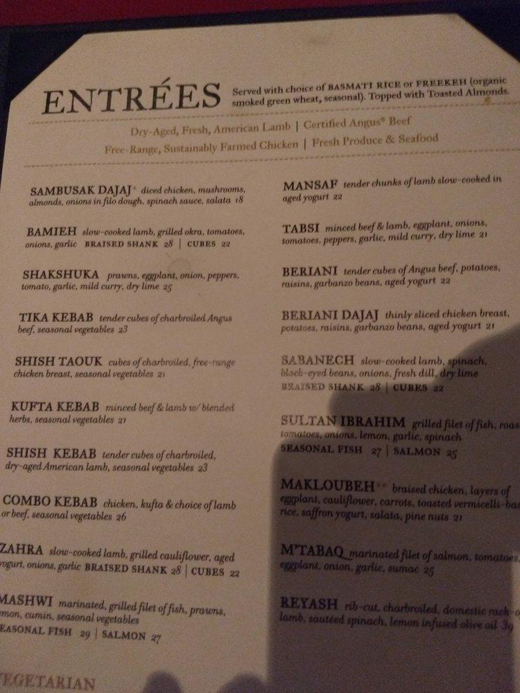 Menu at Dishdash Middle Eastern Cuisine restaurant, Sunnyvale, 190 S ...