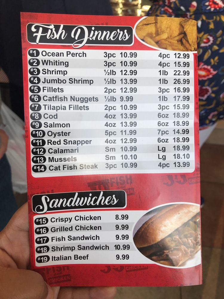 Menu at JJ Fish & Chicken fast food, Lakewood
