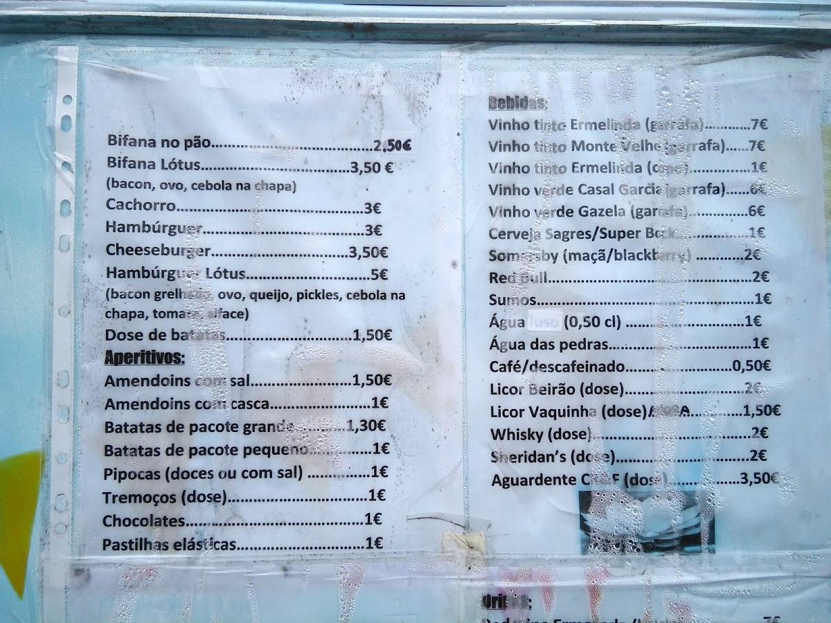 Menu em FLOR DE LÓTUS restaurante, Portugal, Ponta Delgada Ilha das ...